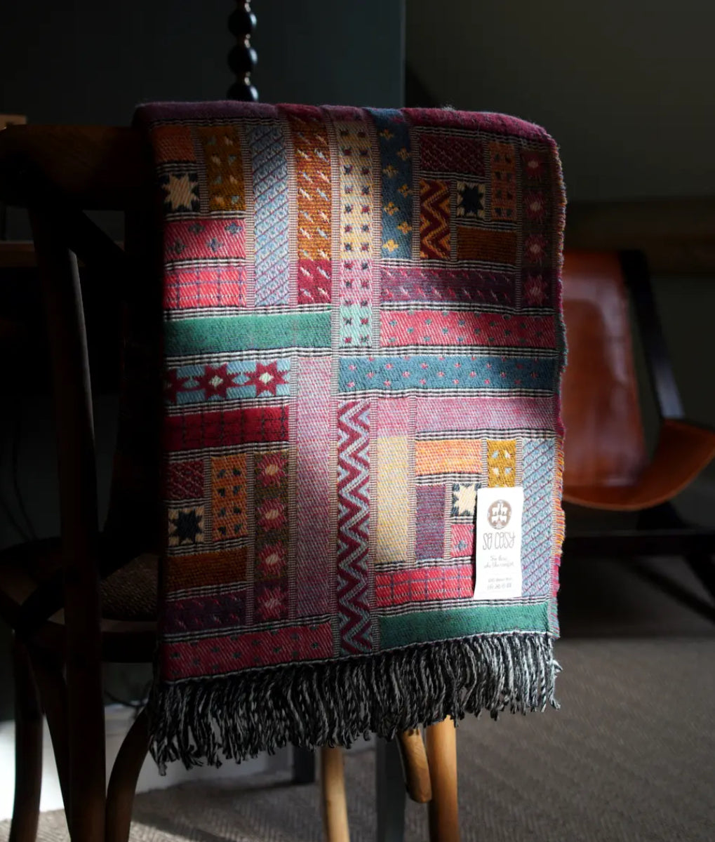 Elin Throw Red – The Archers at The Larches Homes and Garden Store.